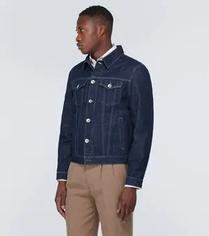 Brunello Cucinelli Denim Trucker Jacket - Blue