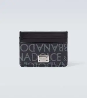 Dolce & Gabbana Logo Leather Card Holder - Black