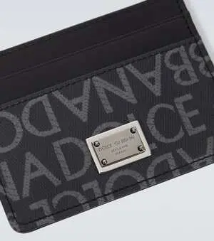 Dolce & Gabbana Logo Leather Card Holder - Black