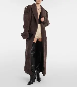 THE MANNEI Oversized Leather Coat