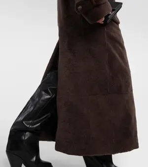 THE MANNEI Oversized Leather Coat