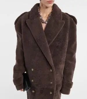 THE MANNEI Rutul Faux Fur-trimmed Coat