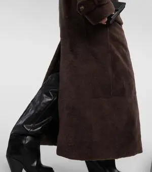 THE MANNEI Rutul Faux Fur-trimmed Coat