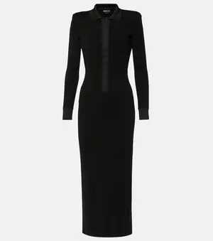 TOM FORD Wool And Silk-blend Maxi Dress