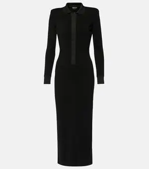 TOM FORD Wool And Silk-blend Maxi Dress - Black