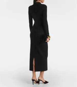 TOM FORD Wool And Silk-blend Maxi Dress - Black