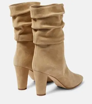 Manolo Blahnik Calasso Suede Ankle Boots - Brown