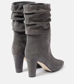 Manolo Blahnik Calasso Suede Ankle Boots - Grey
