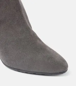 Manolo Blahnik Calasso Suede Ankle Boots - Grey