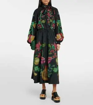 La DoubleJ Cerere Printed Silk Voile Blouse