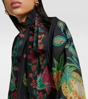 La DoubleJ Cerere Printed Silk Voile Blouse
