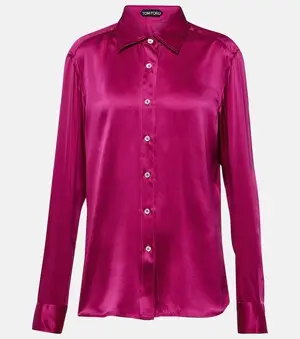 TOM FORD Silk Satin Shirt - Pink
