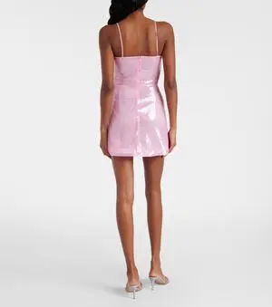 David Koma Sequined Mini Dress - Pink