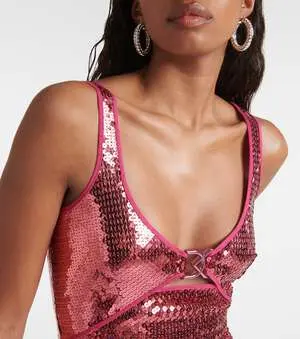 David Koma Sequined Mini Dress