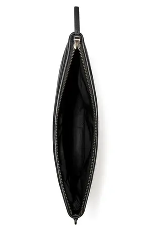 Tory Burch Kira Pavé Logo Chevron Leather Pouch