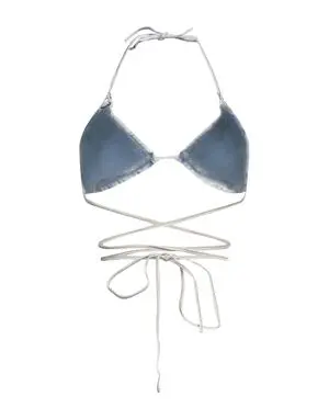 VICOLO Tie-dyed Denim Crop Top