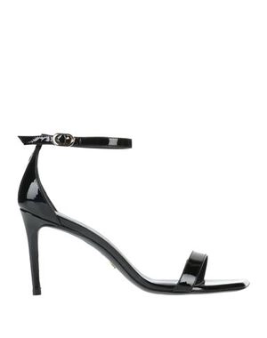 STUART WEITZMAN Sandals Size Leather - Black
