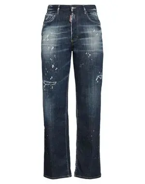 Dsquared2 Straight-leg Jeans With Leather Trims