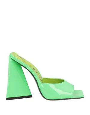 Attico Soft Leather Sandals - Green