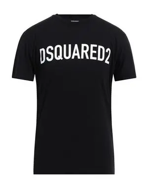 Dsquared2 Man T-shirt Yellow Size S Cotton Black