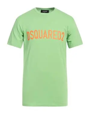 Dsquared2 Man T-shirt Yellow Size S Cotton Green