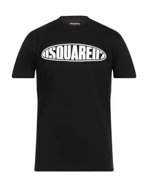 Dsquared2 Man T-shirt Light Brown Size Xl Cotton Black
