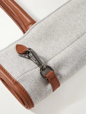 Brunello Cucinelli Leather-trimmed Canvas Tote