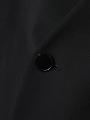 FFORME Velma Double-breasted Wool-blend Crepe Blazer - Black
