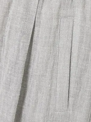 Brunello Cucinelli Crinkled Linen-blend Wide-leg Pants