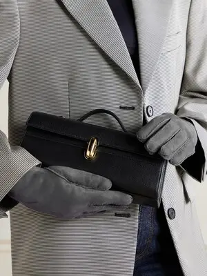 AGNELLE Denise Shearling Gloves - Gray