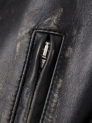 Acne Studios Distressed Leather Biker Jacket