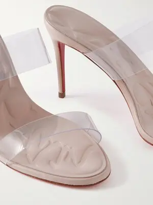 CHRISTIAN LOUBOUTIN Just Loubi 85 Pvc Mules - Neutrals
