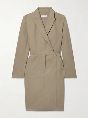 Max Mara Odessa Wrap-effect Wool Midi Dress