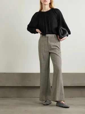 Max Mara Narvel Plissé-silk Blouse