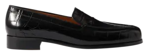 EMME PARSONS Danielle Croc-effect Loafers - Black
