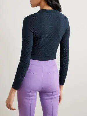 HIGH SPORT Stretch-cotton Jacquard-knit Bodysuit