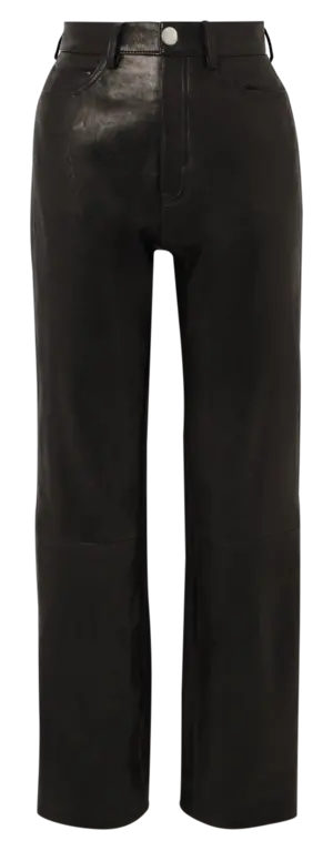 Khaite Danielle Leather Straight-leg Pants