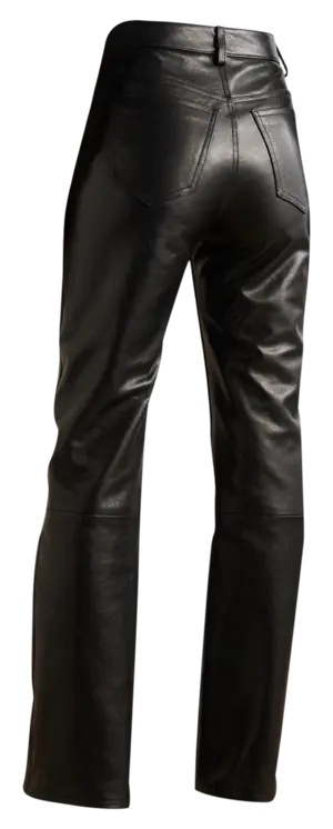 Khaite Danielle Leather Straight-leg Pants