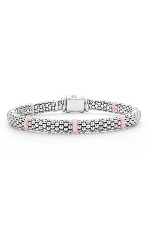 Lagos Caviar Ceramic Station Bracelet - Pink