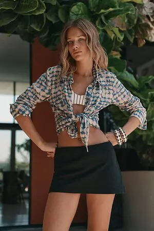 Free People Micro Mini Skort - Black