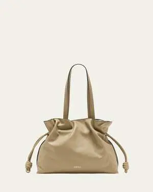 Loewe Flamenco Large Napa Leather Bag - 3969 Dark Khaki G