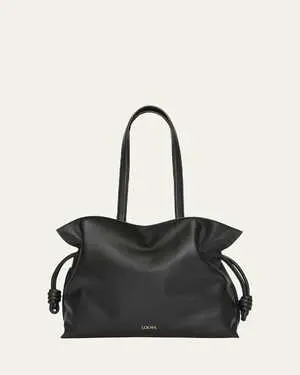 Loewe Flamenco Large Napa Leather Bag - Black