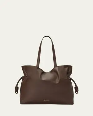 Loewe Flamenco Large Napa Leather Bag - Chocolate