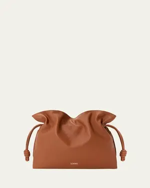 Loewe Flamenco Large Napa Leather Bag - Squirrel