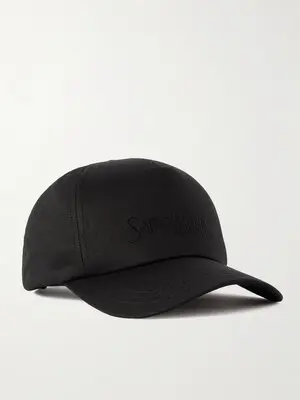 Saint Laurent Logo-embroidered Baseball Cap - Black
