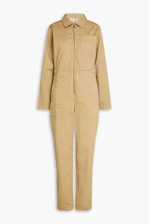 ALEX MILL Stretch-Cotton Jumpsuit Camel
