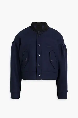 Red Valentino Cropped Wool-blend Bomber Jacket
