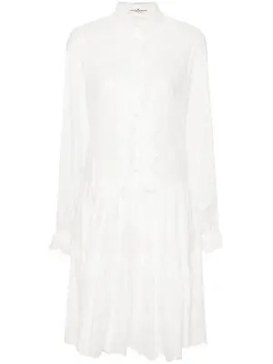 Ermanno Scervino Floral-embroidery Mini Dress