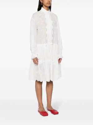Ermanno Scervino Floral-embroidery Mini Dress
