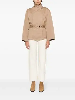 MARANT ETOILE Prunille Belted Cotton Jacket